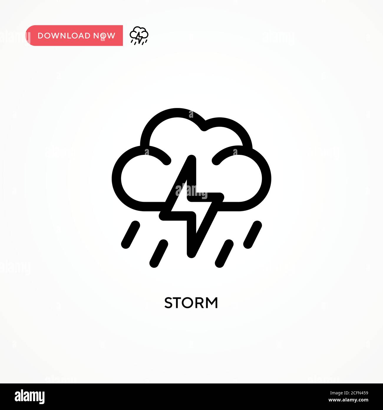 Storm vector icon. Modern, simple flat vector illustration for web site ...