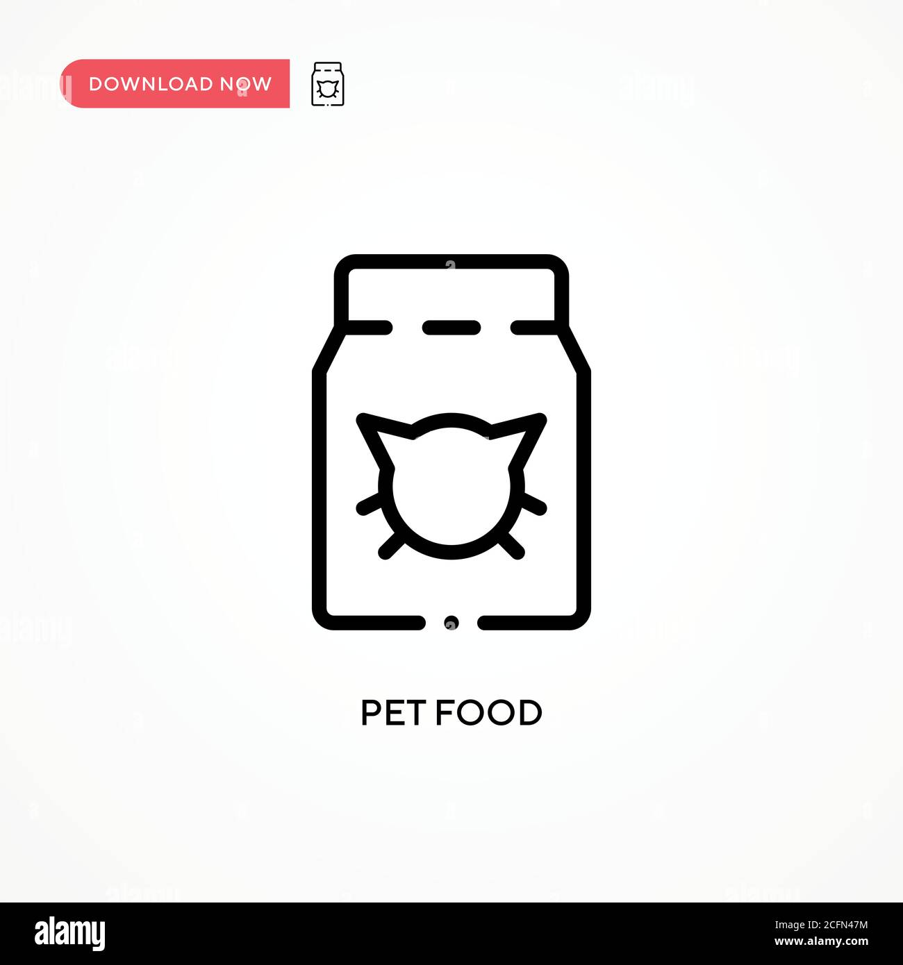 Pet food vector icon. Modern, simple flat vector illustration for web ...