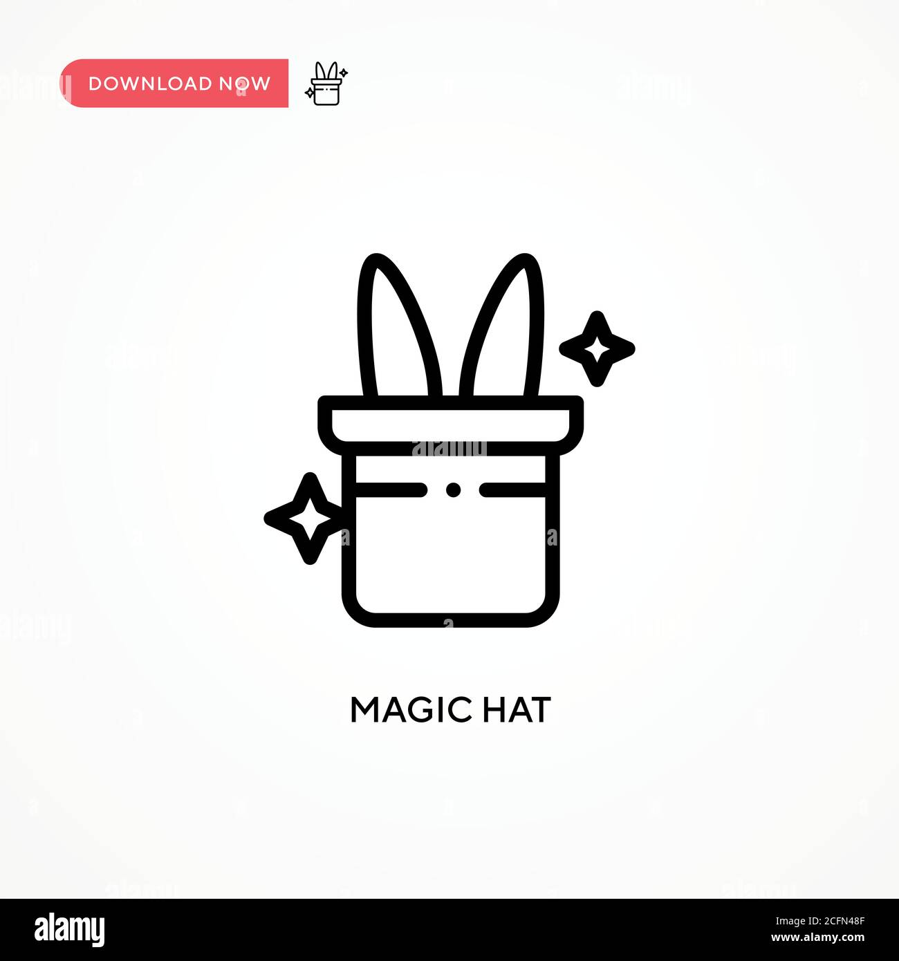 Magic hat vector icon. Modern, simple flat vector illustration for web site or mobile app Stock ...