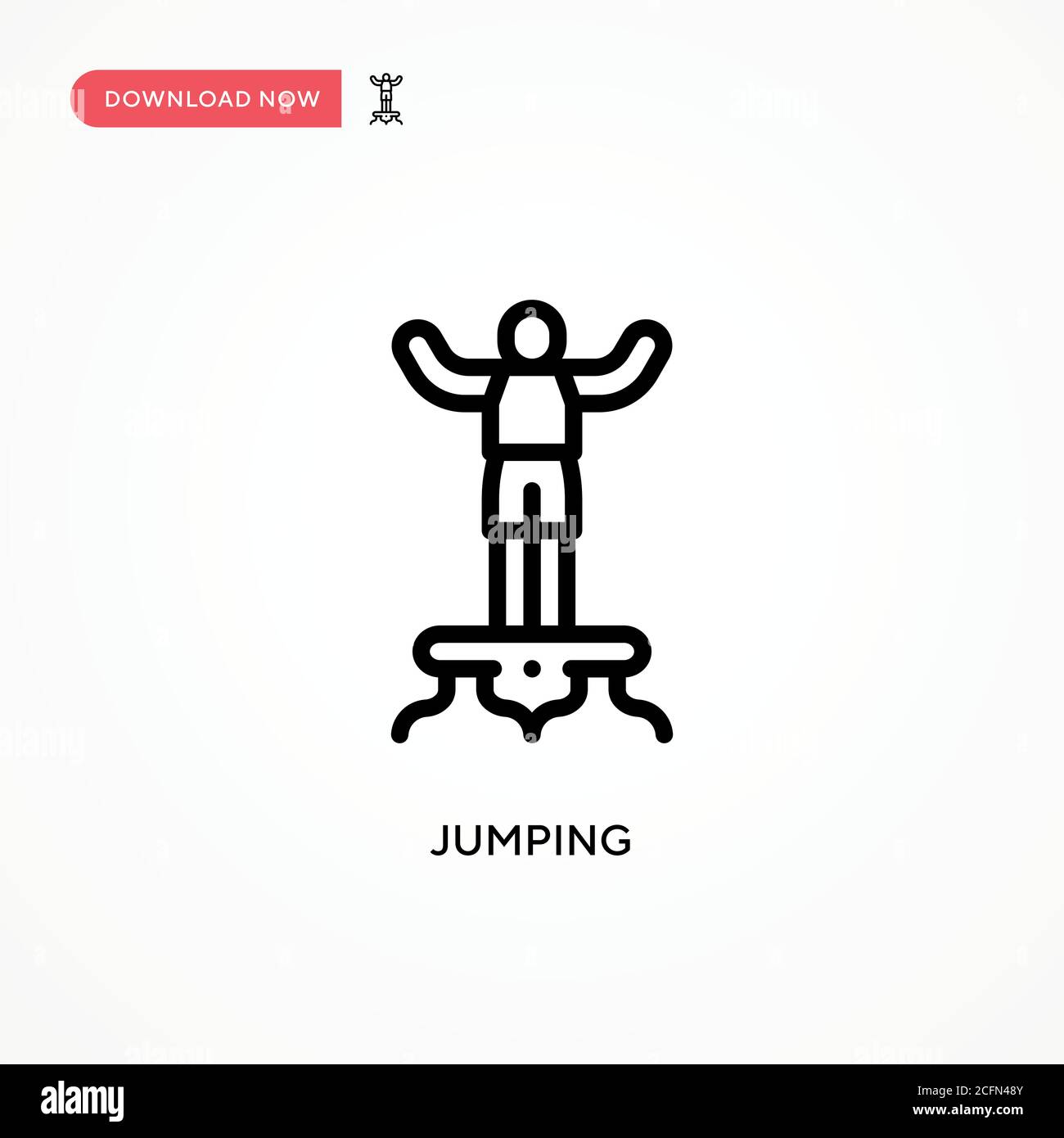 Jumping vector icon. Modern, simple flat vector illustration for web ...