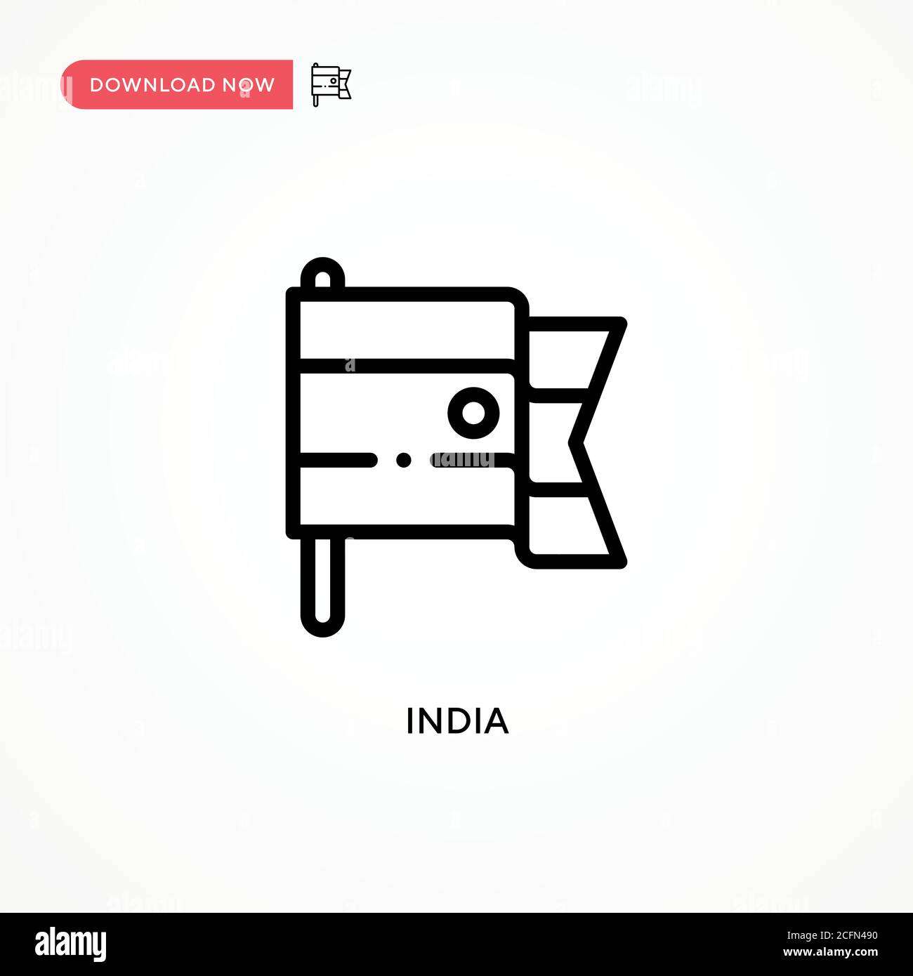 India vector icon. Modern, simple flat vector illustration for web site ...