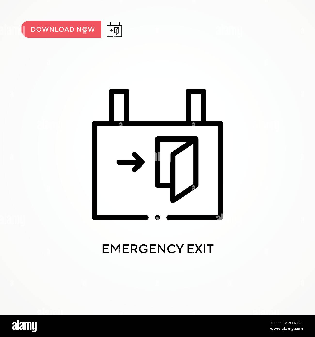 Emergency exit vector icon. Modern, simple flat vector illustration for ... Emergency exit vector icon. Modern, simple flat vector illustration for ...