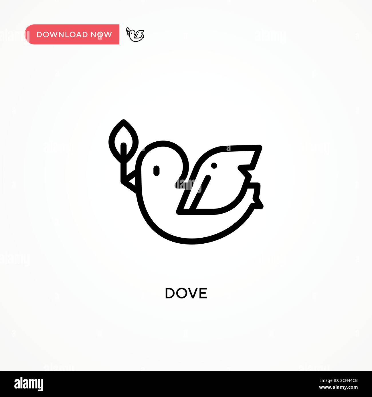 Dove vector icon. Modern, simple flat vector illustration for web site ...