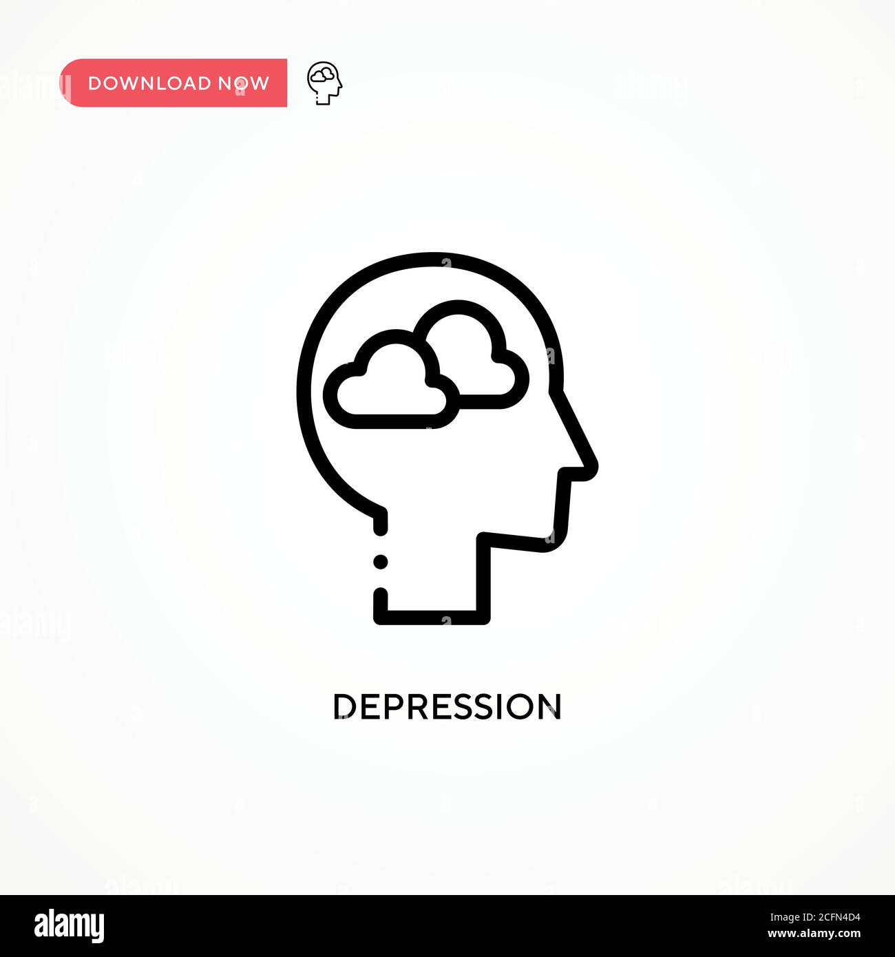Depression vector icon. Modern, simple flat vector illustration for web ...