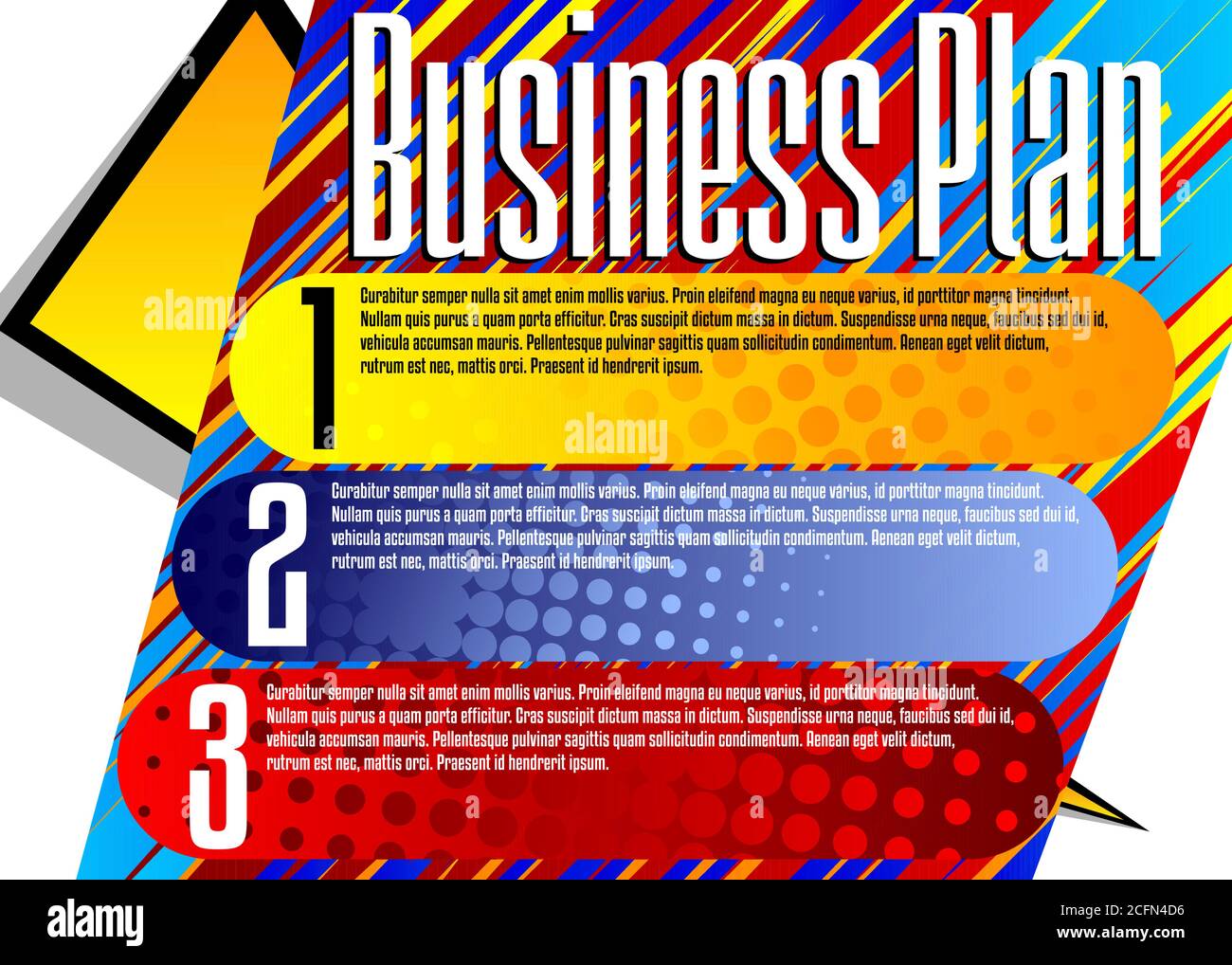 Comic book business presentation template. Vector graphic for company ...