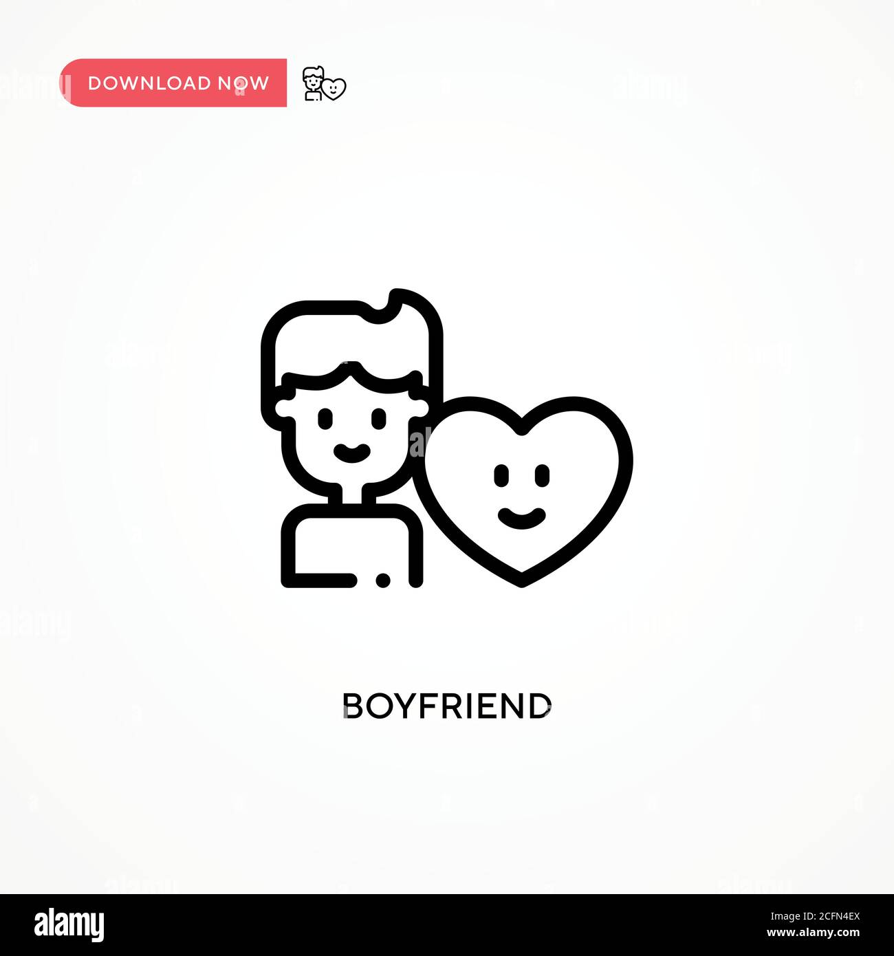 Boyfriend vector icon. Modern, simple flat vector illustration for web ...