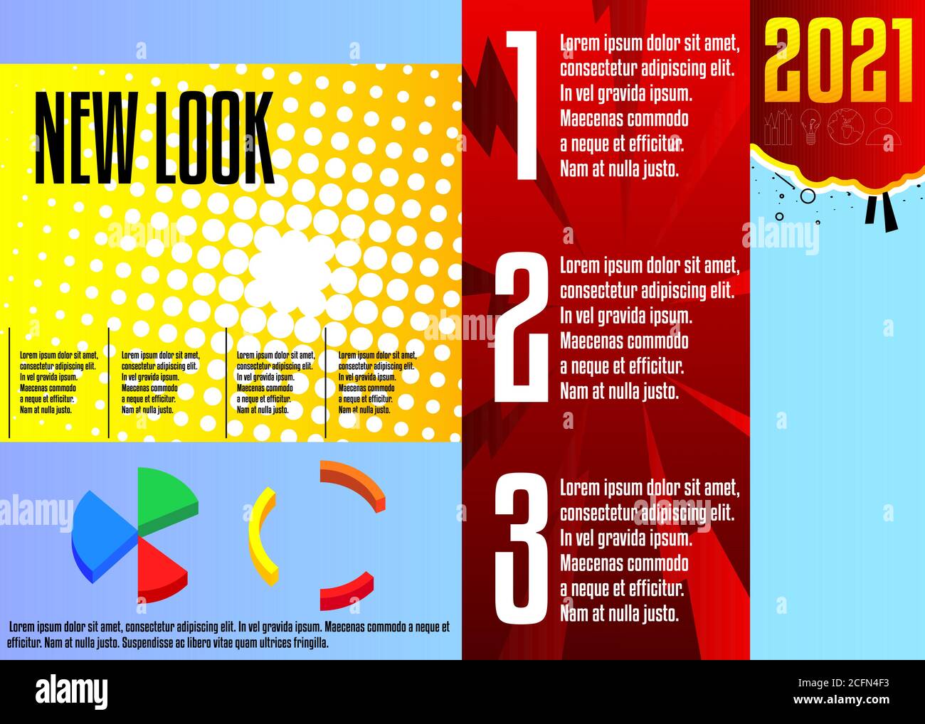 Comic book business presentation template. Vector graphic for company ...