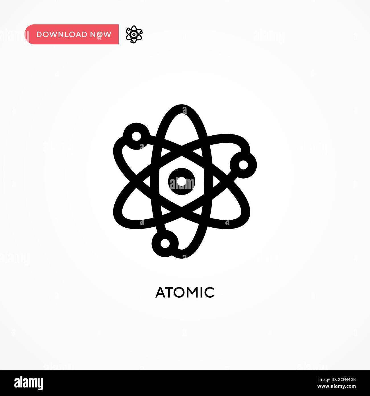 Atom model with periodic table Stock Vector Images - Alamy