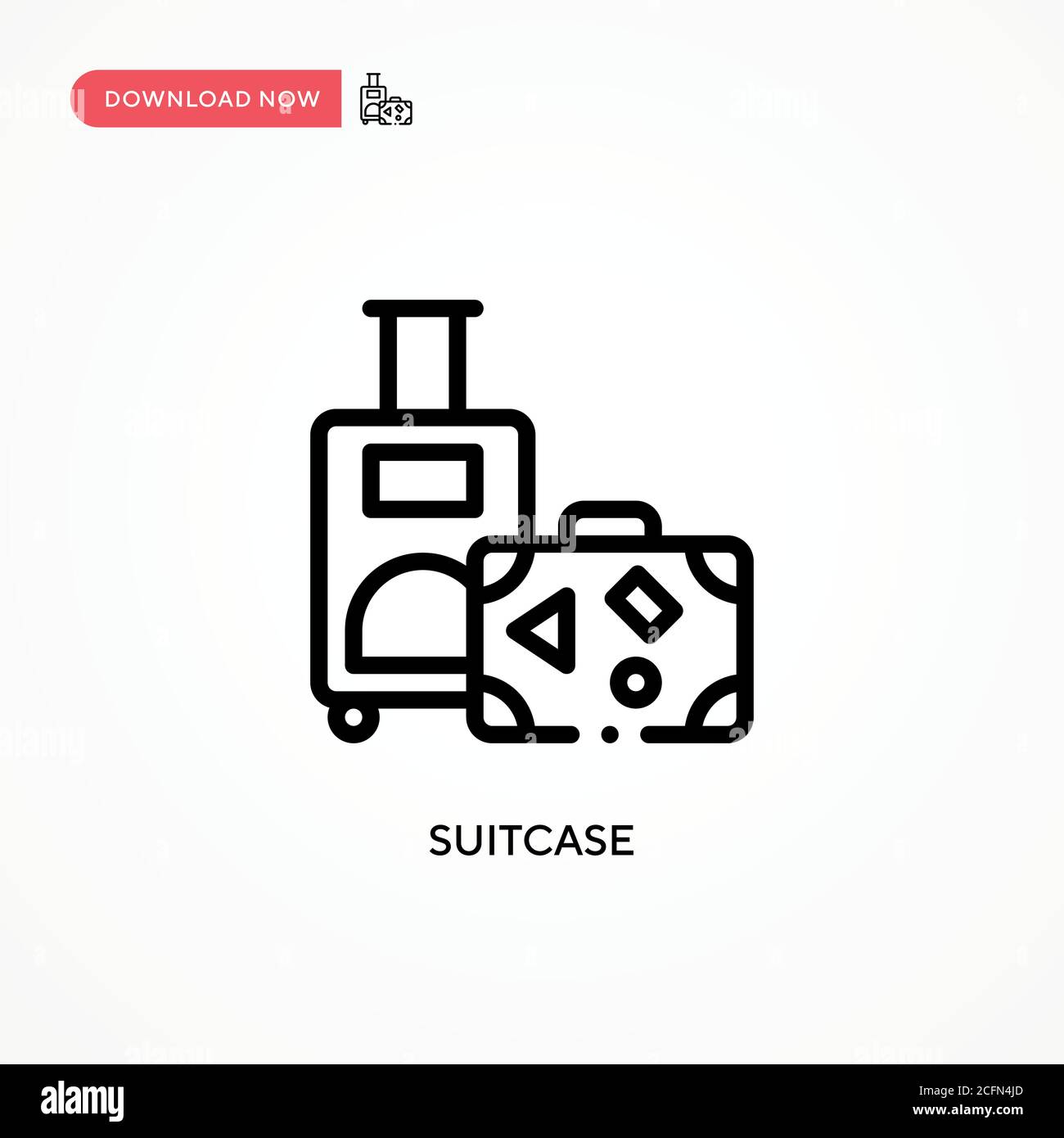 Suitcase vector icon. Modern, simple flat vector illustration for web ...