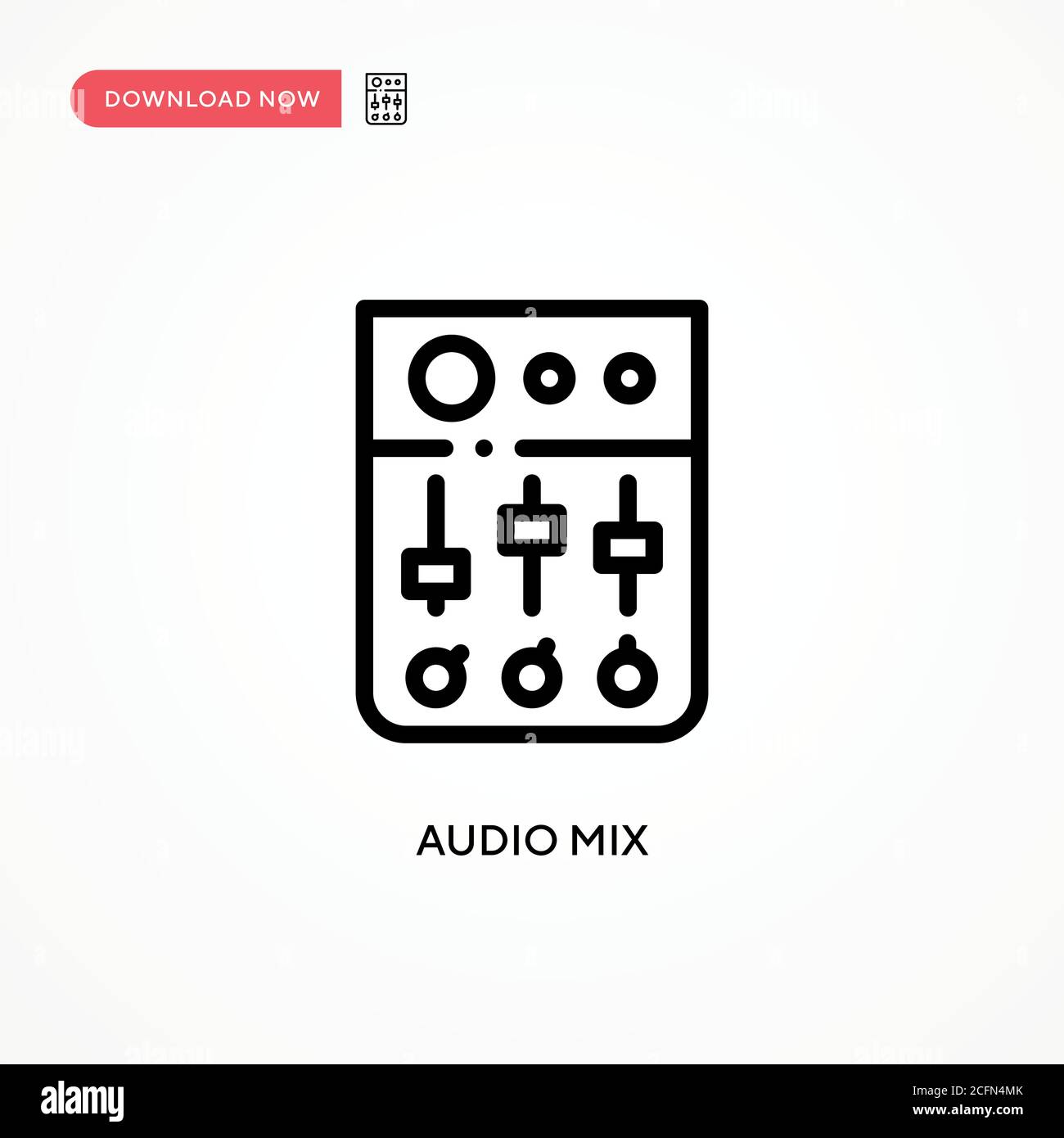 Audio mix vector icon. Modern, simple flat vector illustration for web ...