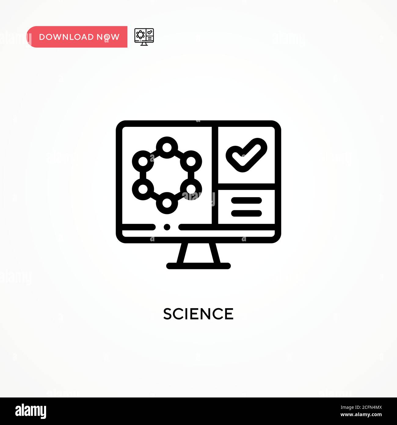 Science vector icon. Modern, simple flat vector illustration for web ...