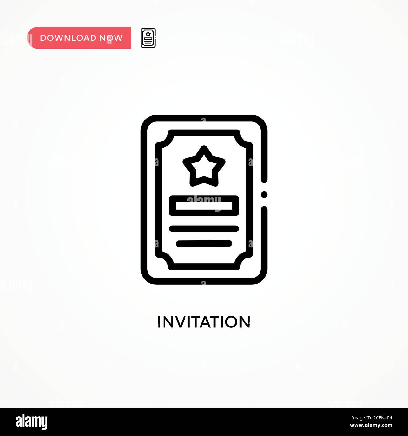 Invitation vector icon. Modern, simple flat vector illustration for web ...
