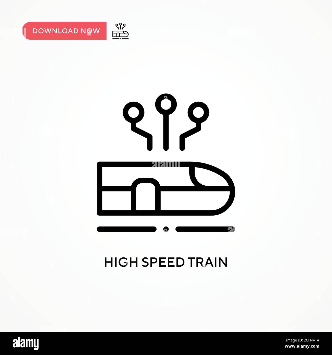 High speed train vector icon. Modern, simple flat vector illustration ...