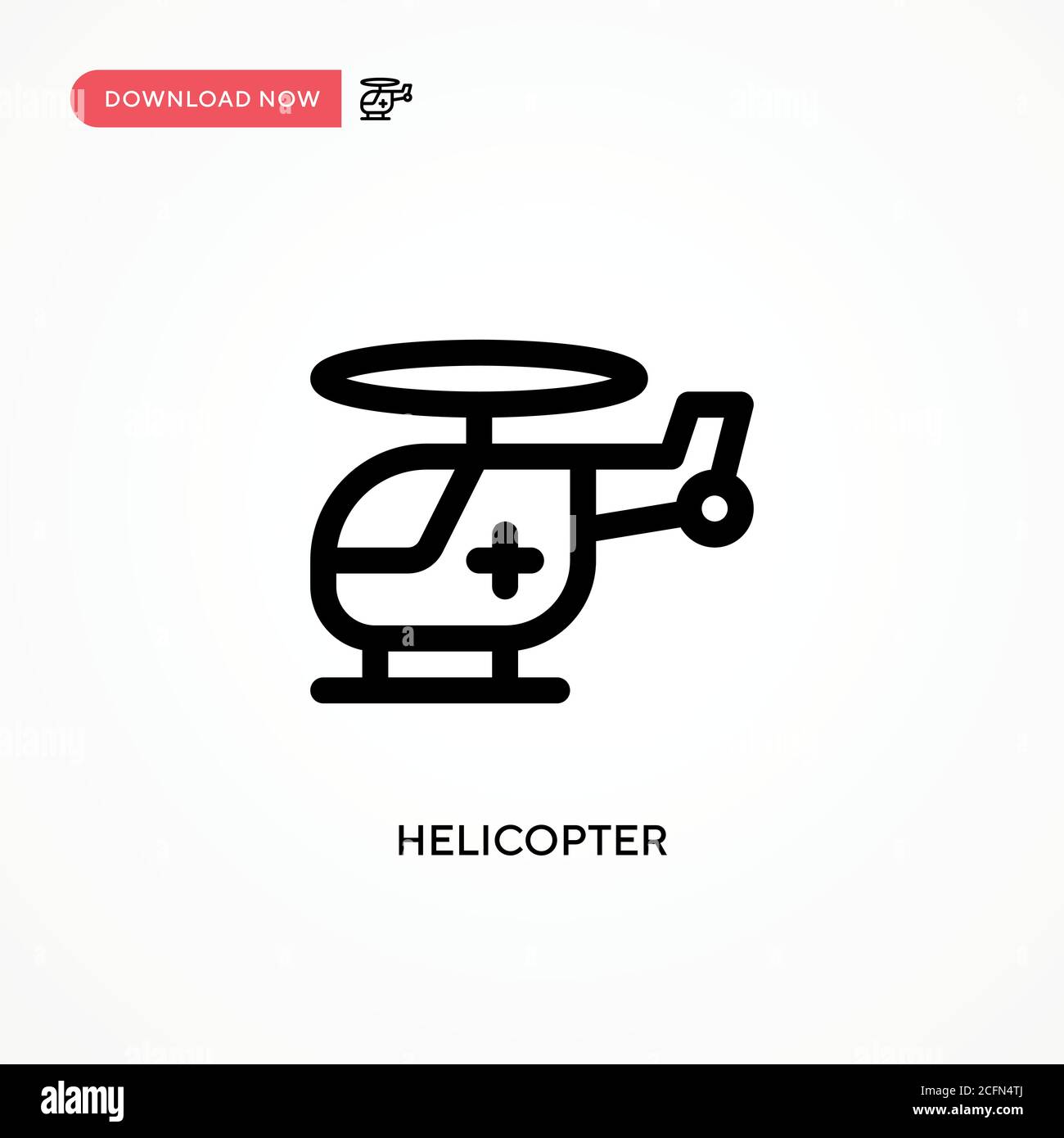 Helicopter vector icon. Modern, simple flat vector illustration for web ...