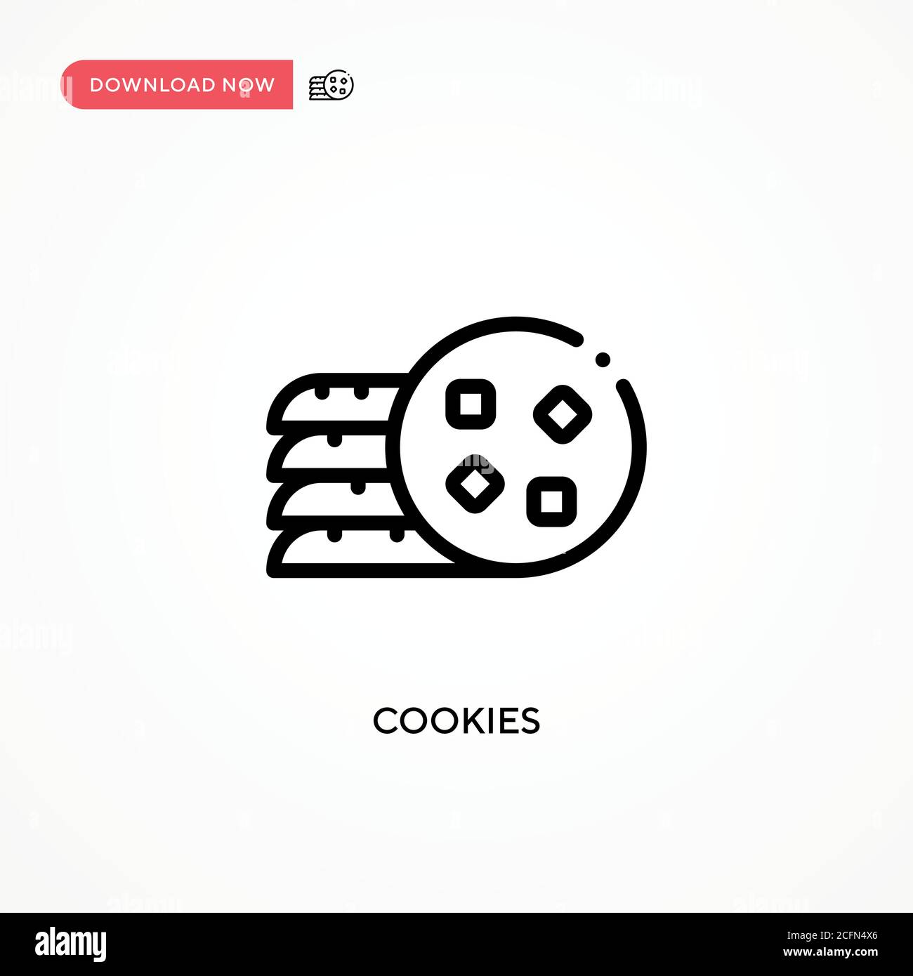 Cookies vector icon. Modern, simple flat vector illustration for web ...