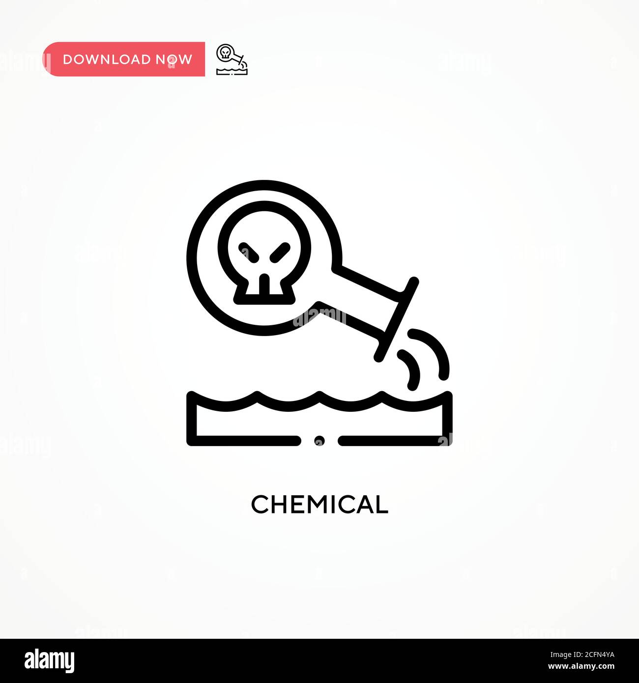 Chemical vector icon. Modern, simple flat vector illustration for web ...