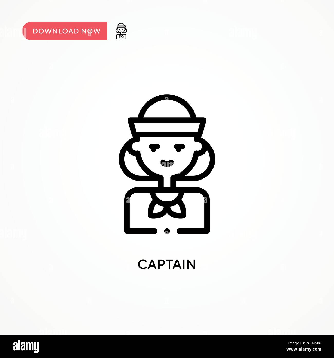 Captain vector icon. Modern, simple flat vector illustration for web ...
