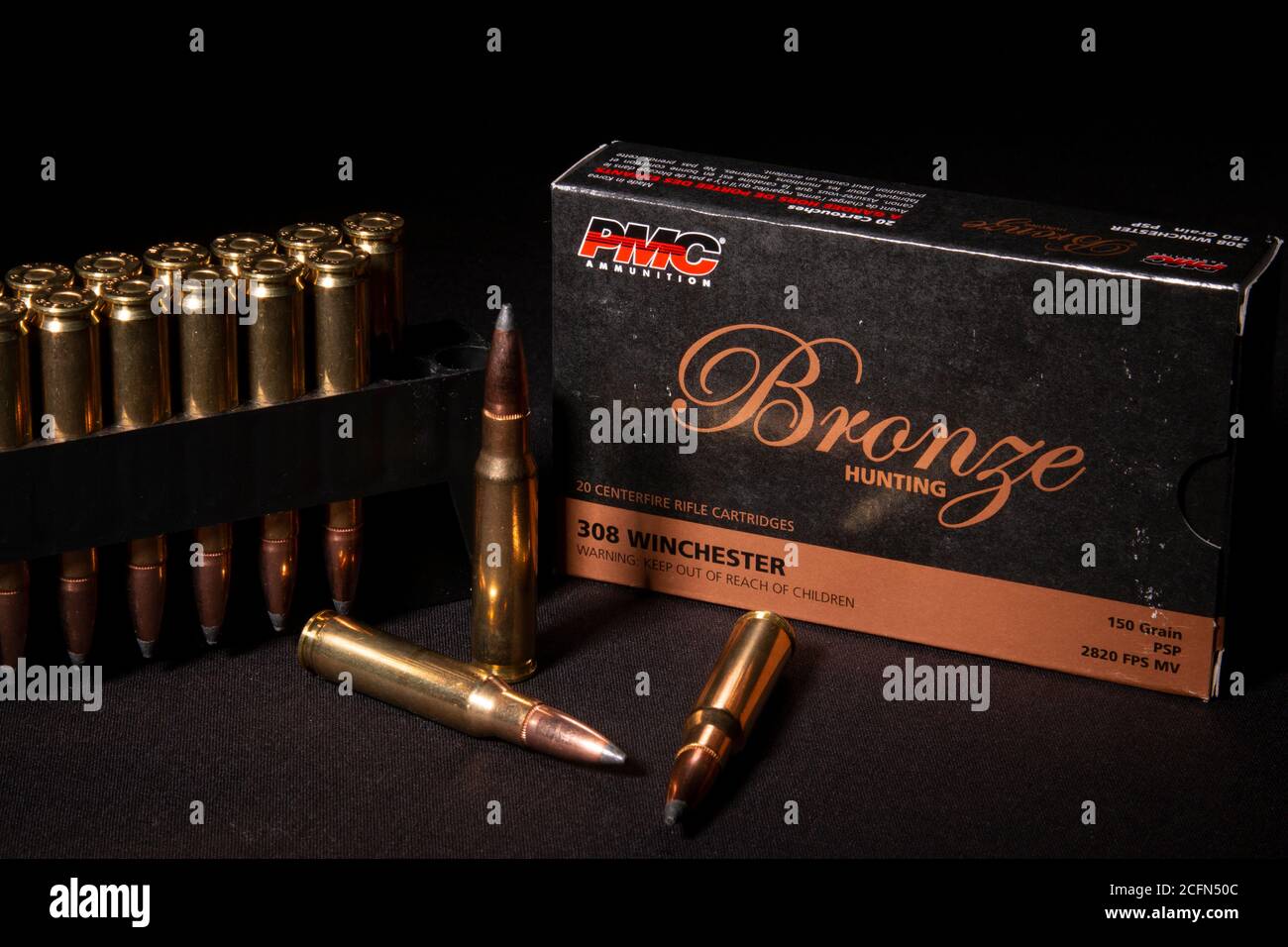 PMC Bronze Hunting Ammunition .308 Winchester Stock Photo - Alamy