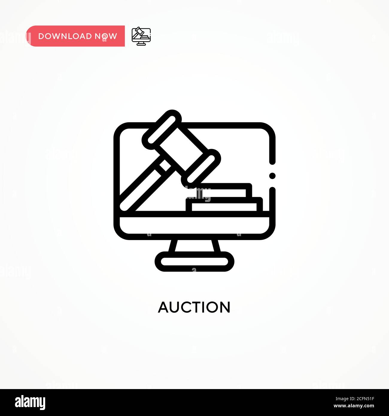 Auction vector icon. Modern, simple flat vector illustration for web ...