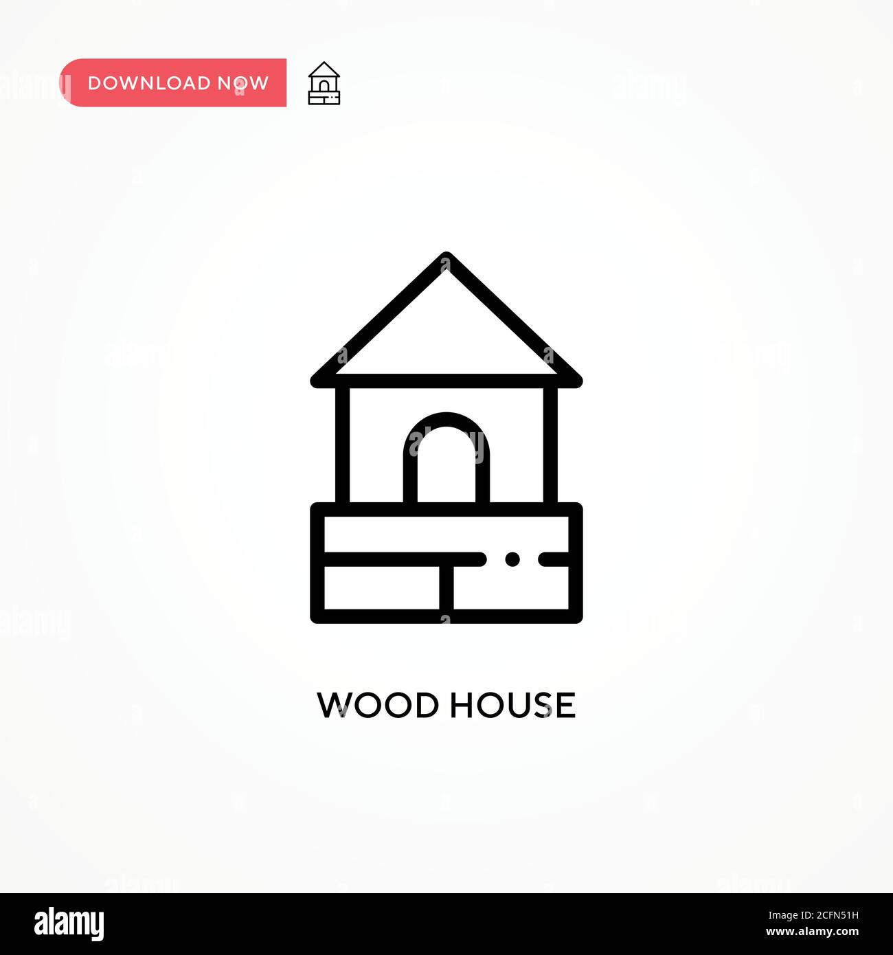 Wood house vector icon. Modern, simple flat vector illustration for web ...