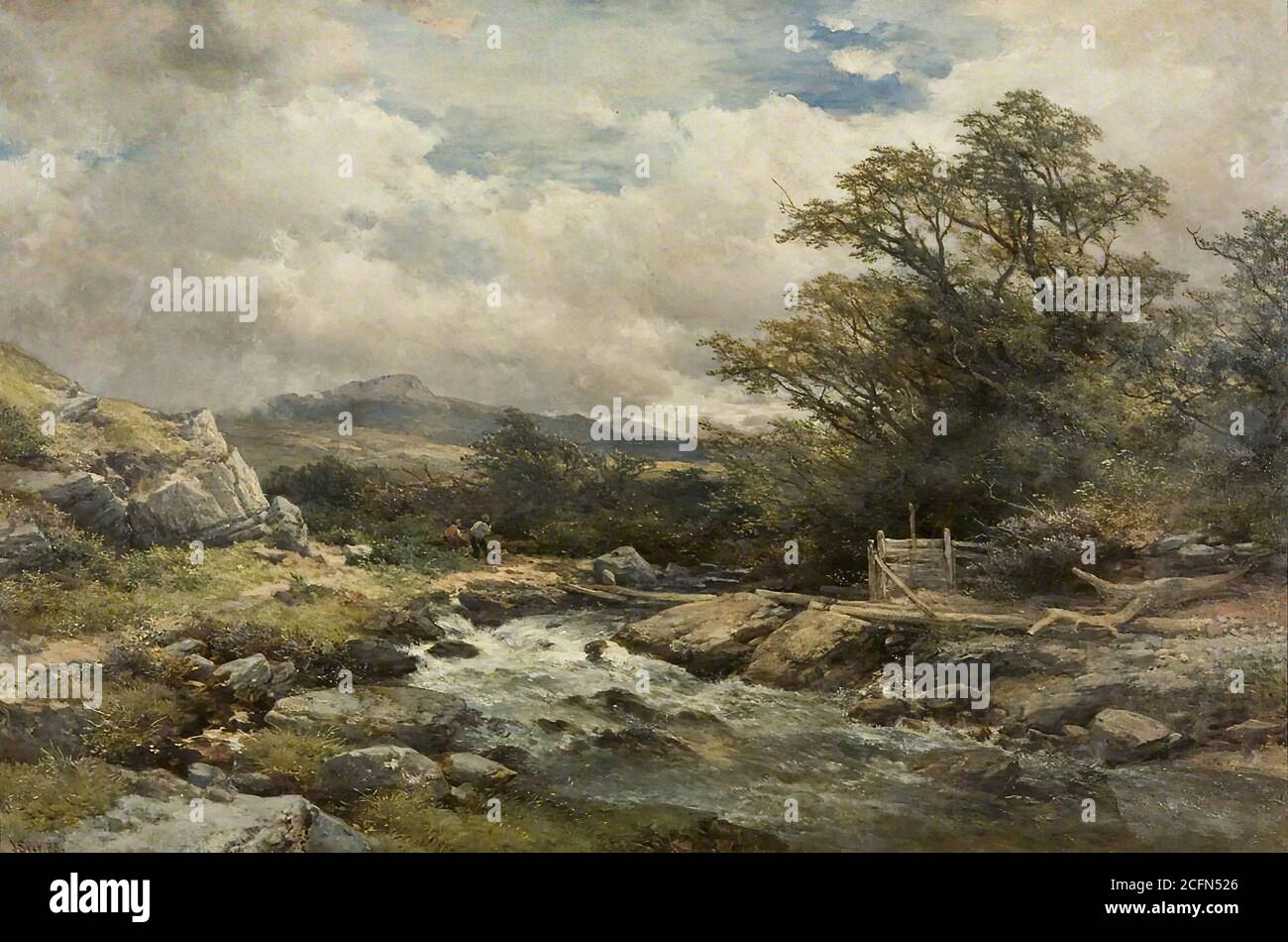 Syer I John - on the Lyd - British School - 19th Century Stock Photo ...