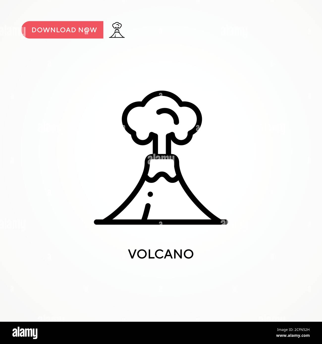 Volcano vector icon. Modern, simple flat vector illustration for web ...