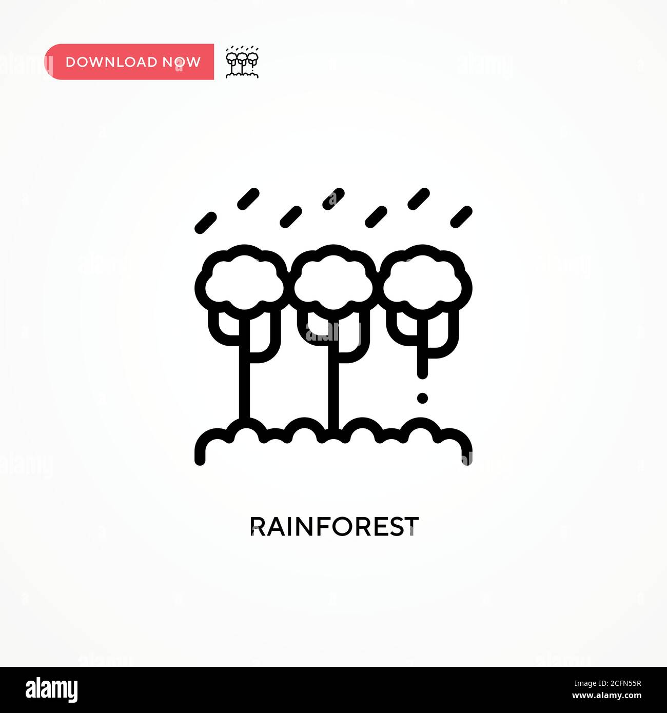 Rainforest vector icon. Modern, simple flat vector illustration for web ...