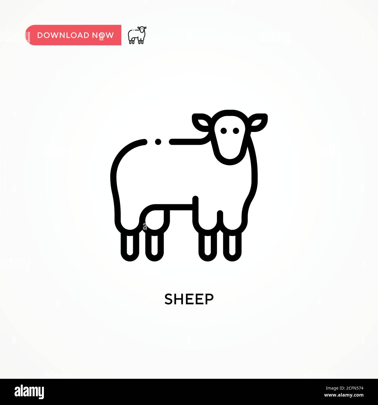 Sheep vector icon. Modern, simple flat vector illustration for web site ...