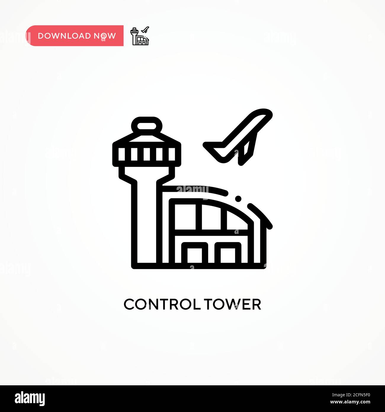 Control tower vector icon. Modern, simple flat vector illustration for ...
