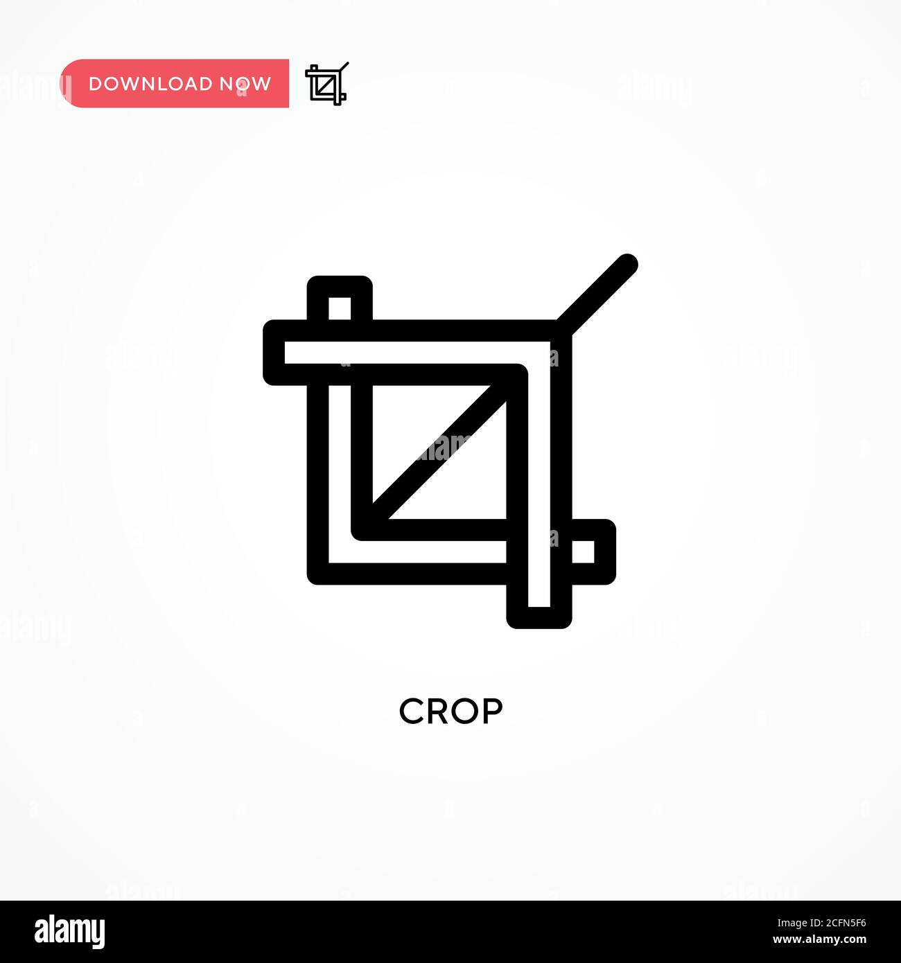 Crop vector icon. Modern, simple flat vector illustration for web site ...