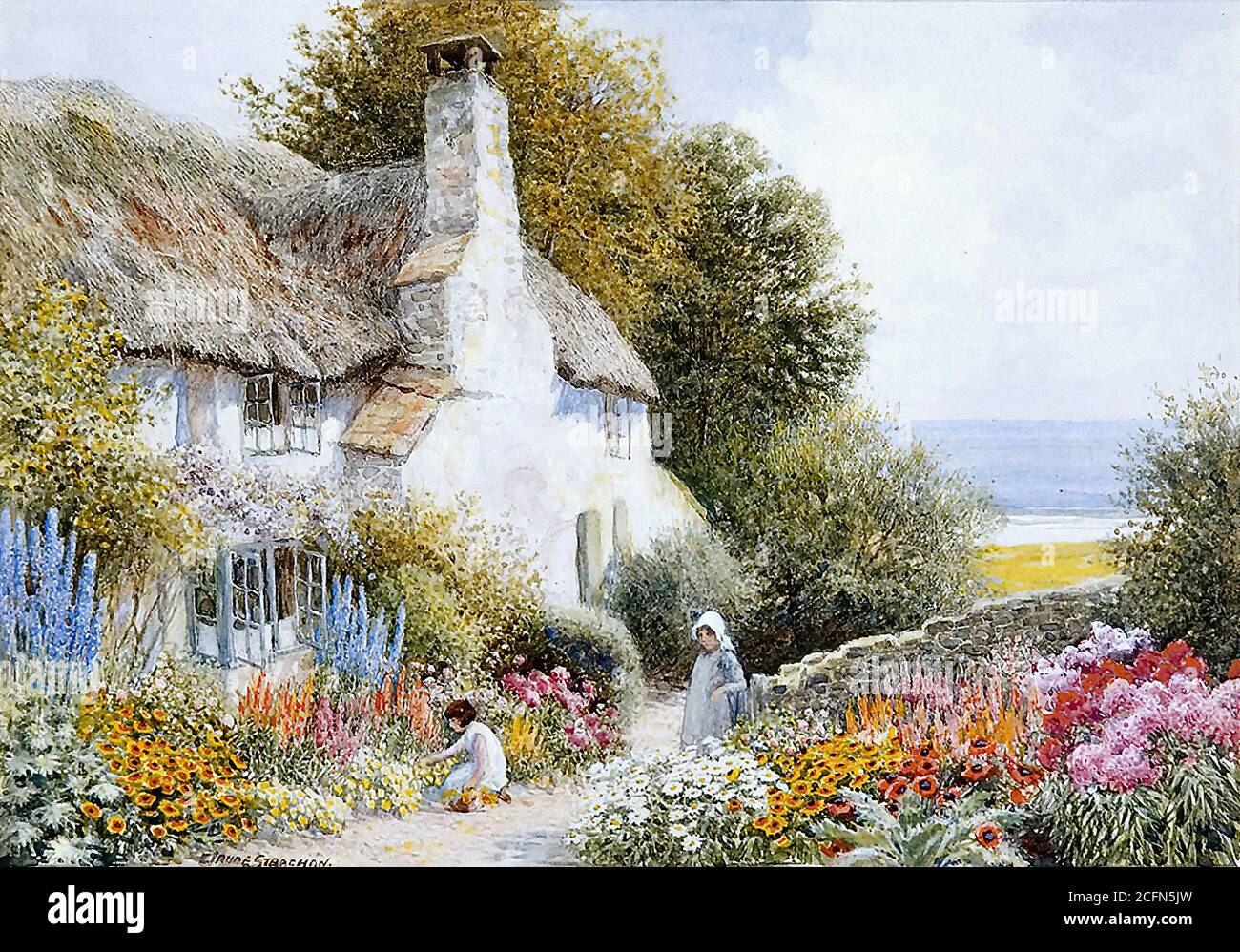 Strachan Artur Claude - Porlock Wash - British School - 19th Century ...