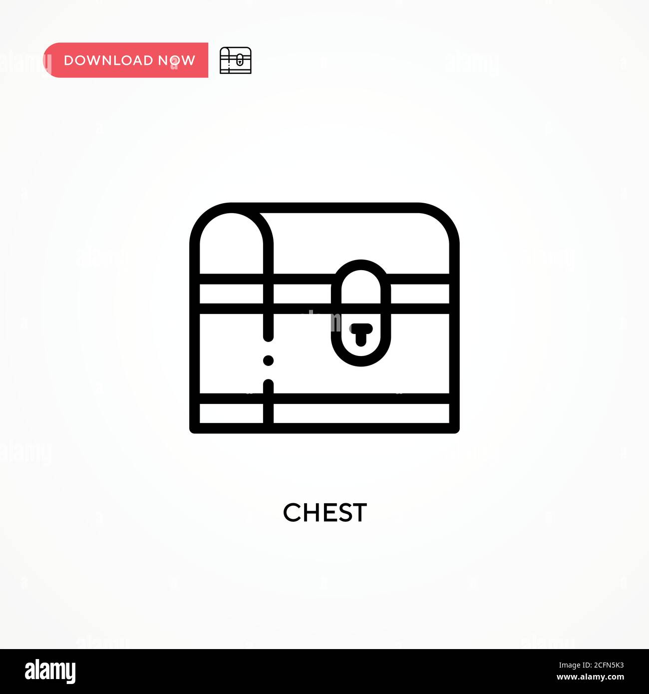 Chest vector icon. Modern, simple flat vector illustration for web site ...