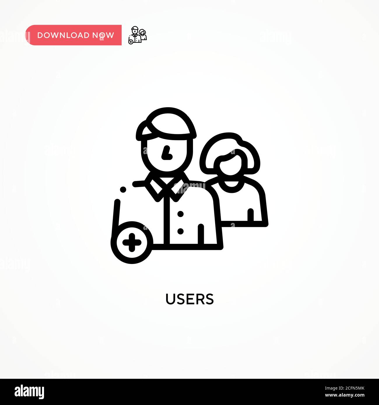 Users vector icon. Modern, simple flat vector illustration for web site ...
