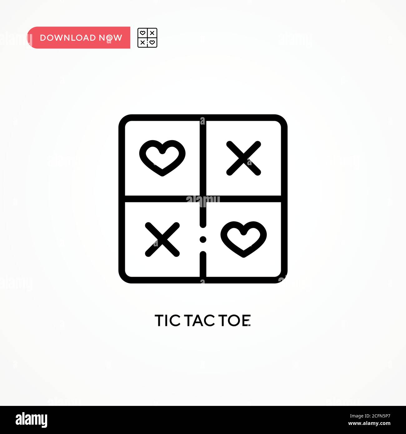 Tic tac toe vector icon. Modern, simple flat vector illustration for ...