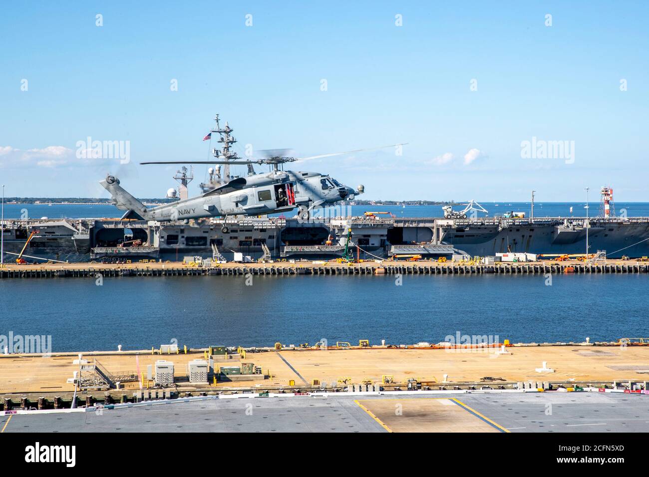 An MH-60R Sea Hawk, attached to the “Spartans” of Helicopter Maritime ...