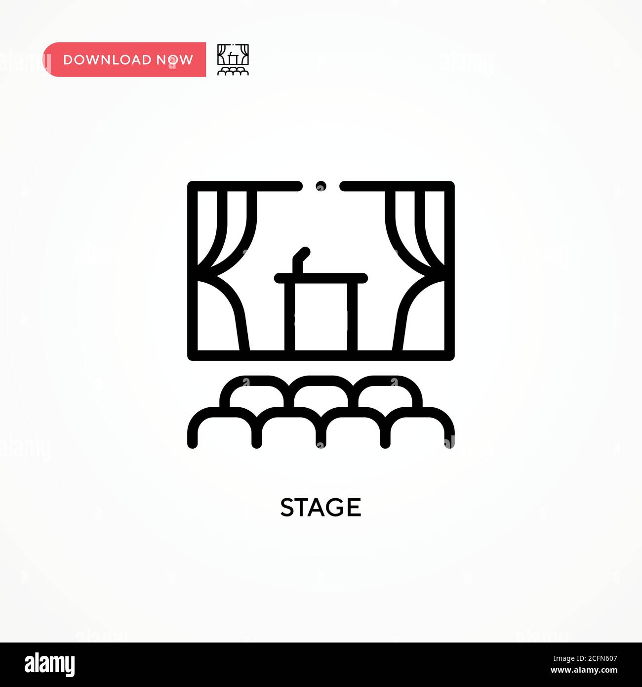 Stage vector icon. Modern, simple flat vector illustration for web site ...