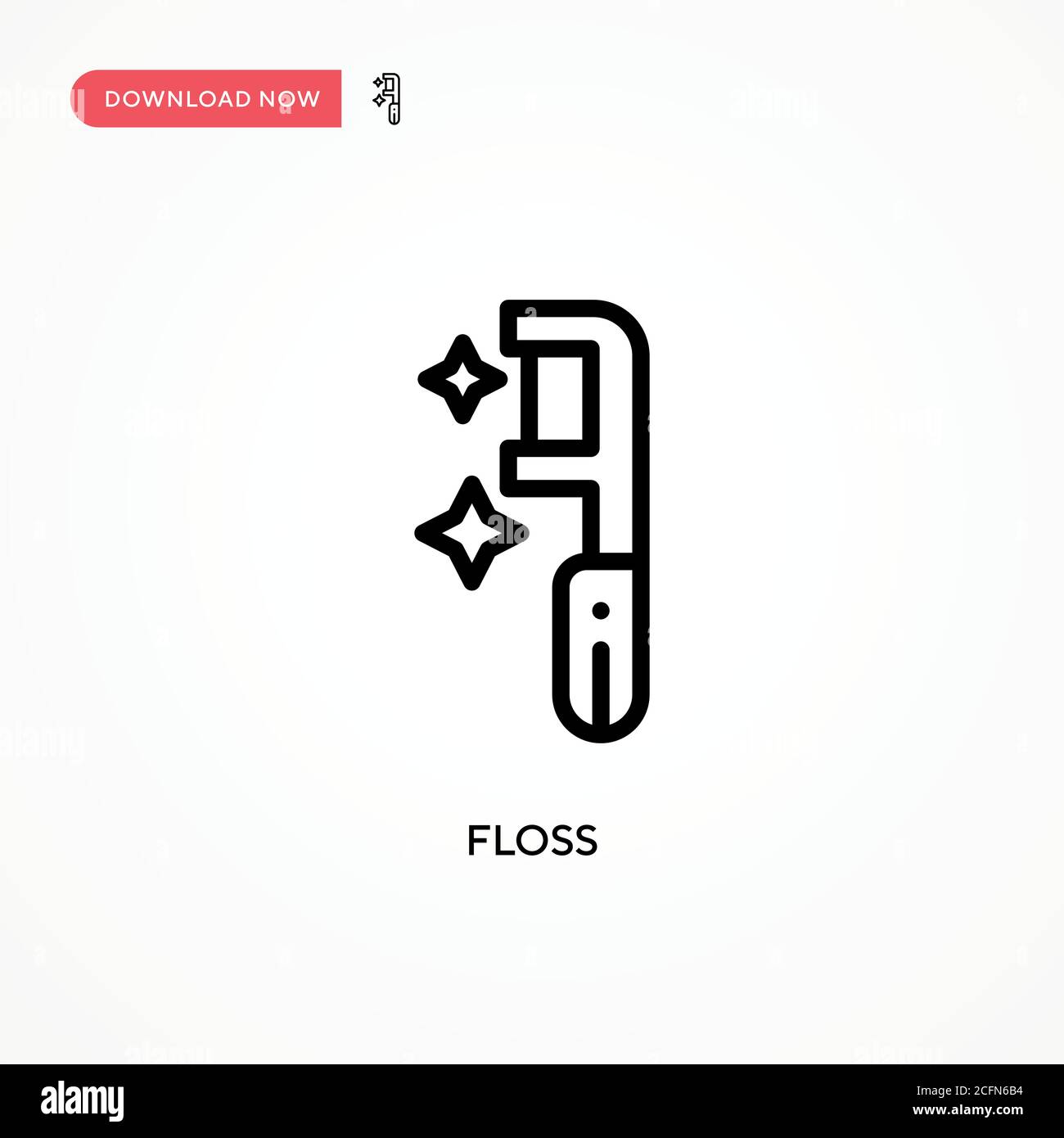 Floss vector icon. Modern, simple flat vector illustration for web site ...