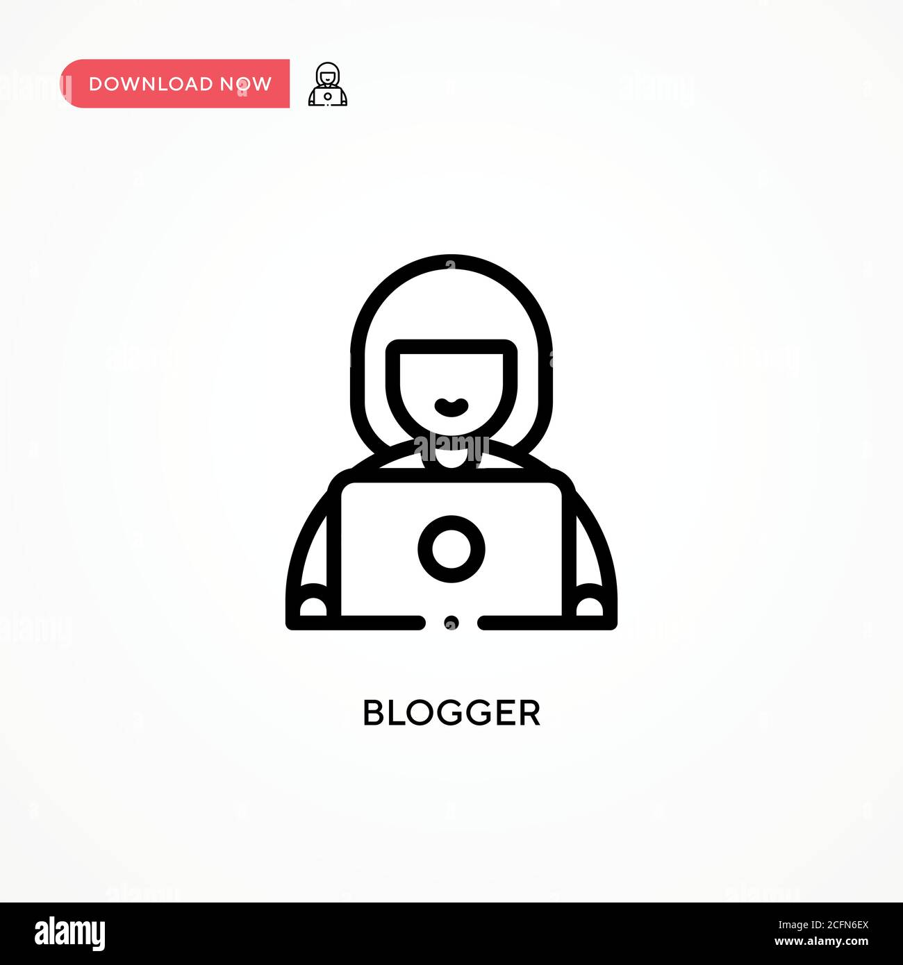 Blogger vector icon. Modern, simple flat vector illustration for web ...