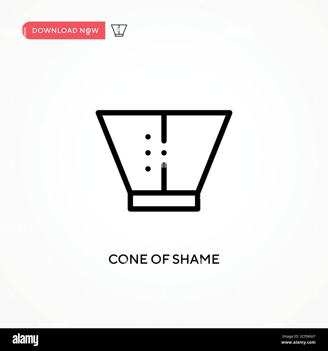 Cone of shame vector icon. Modern, simple flat vector illustration for ...