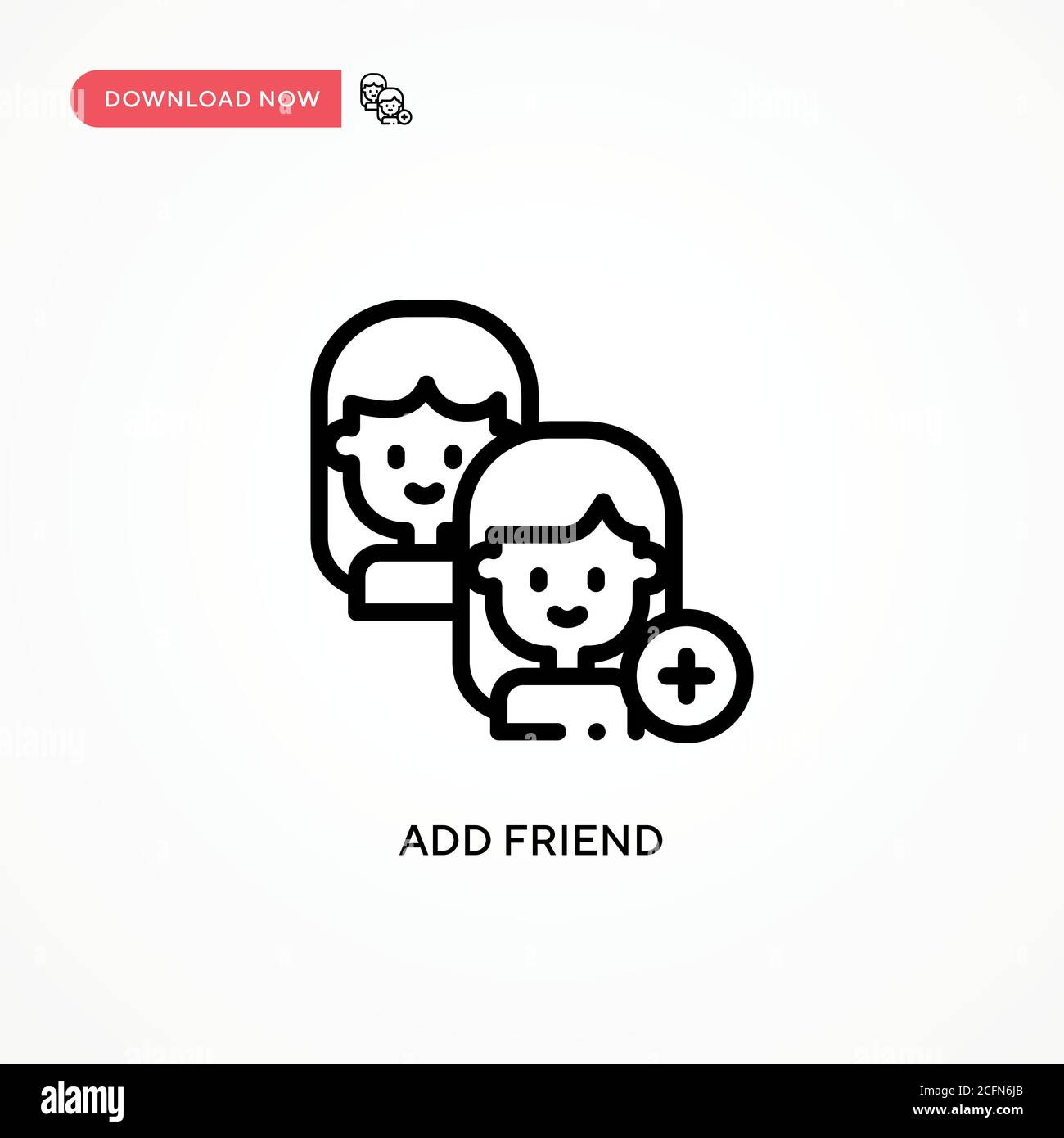 Add friend vector icon. Modern, simple flat vector illustration for web ...