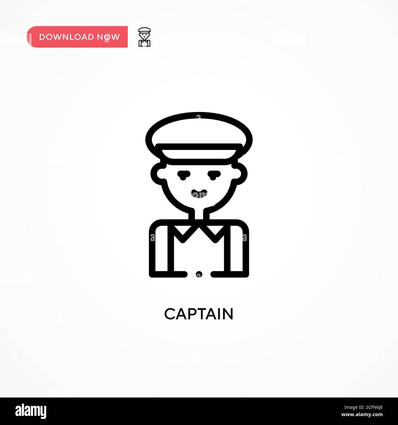 Captain vector icon. Modern, simple flat vector illustration for web ...