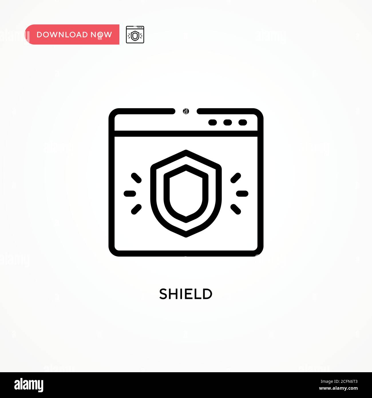 Shield vector icon. Modern, simple flat vector illustration for web ...