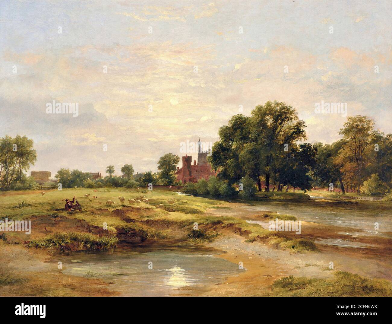 Stark James - Eton from Fellows' Eyot - British School - 19th Century ...