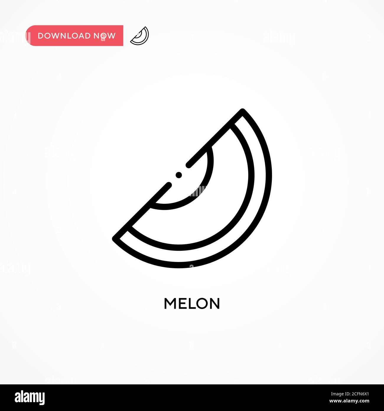 Melon vector icon. Modern, simple flat vector illustration for web site ...