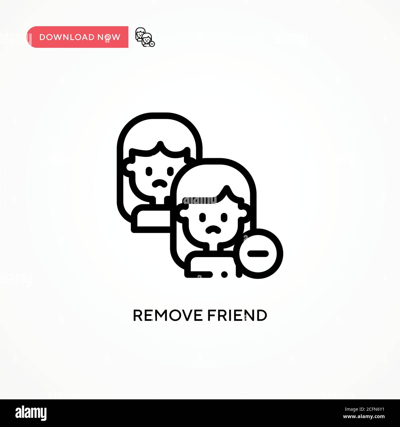 Remove friend vector icon. Modern, simple flat vector illustration for ...