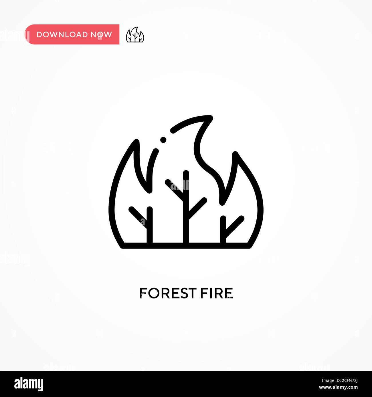 Forest fire vector icon. Modern, simple flat vector illustration for ...