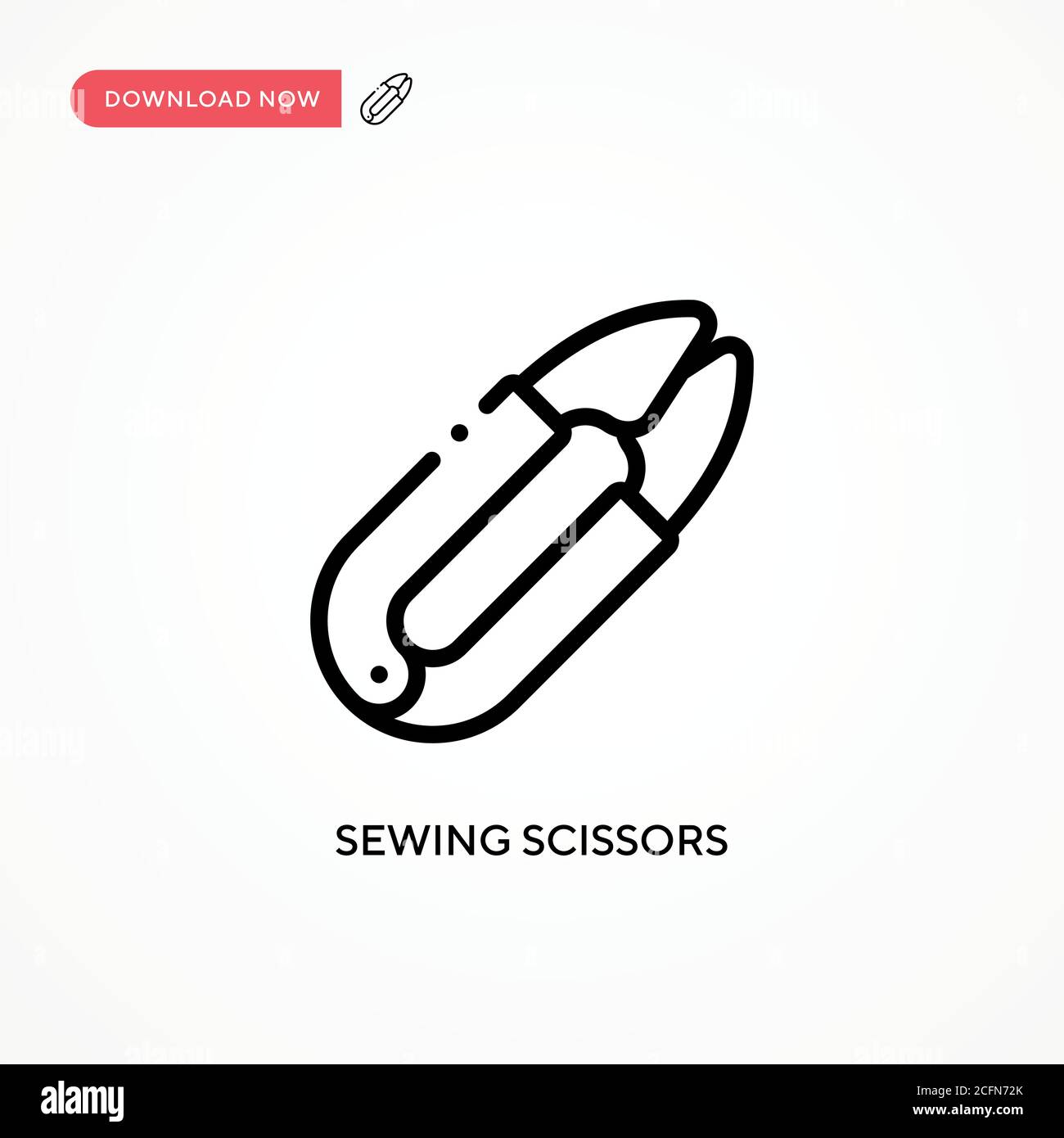 Sewing scissors vector icon. Modern, simple flat vector illustration ...