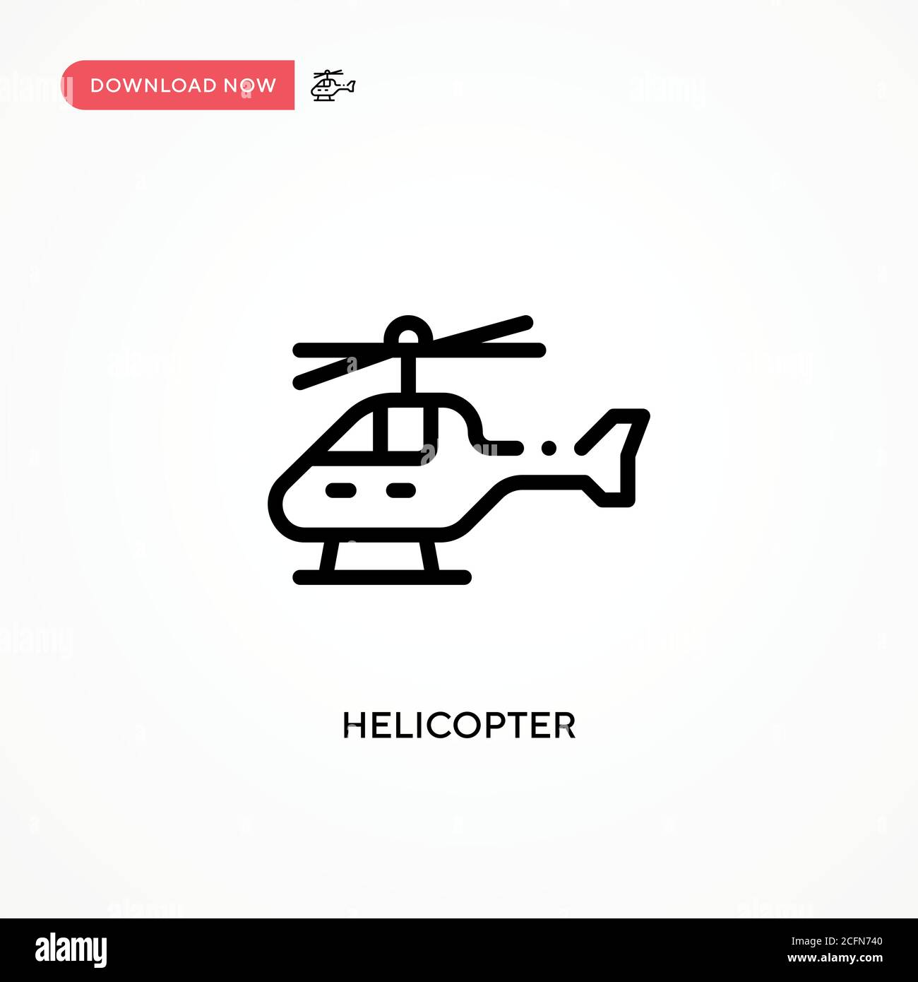 Helicopter vector icon. Modern, simple flat vector illustration for web ...