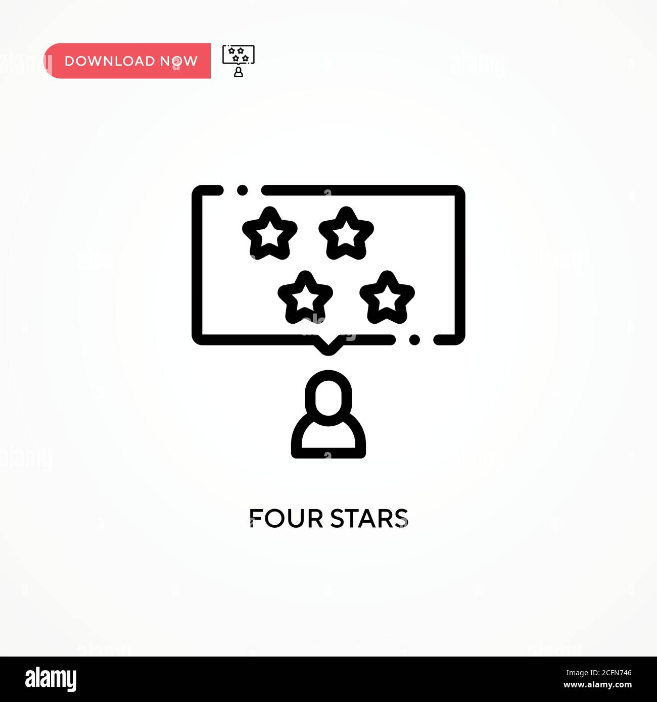 Four stars vector icon. Modern, simple flat vector illustration for web ...