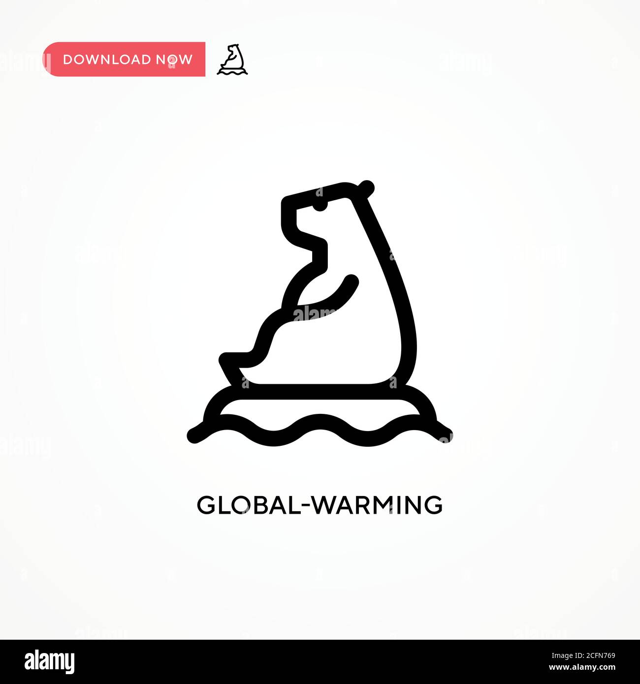 Global-warming vector icon. Modern, simple flat vector illustration for ...